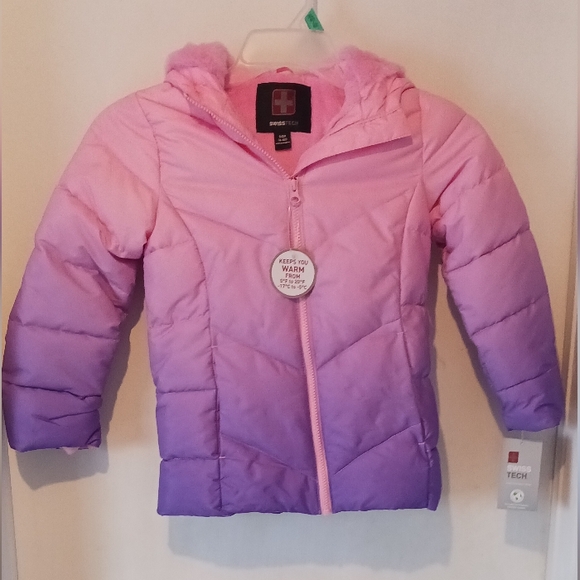 Swiss Tech | Jackets & Coats | Nwtgirls Swiss Techpink Purple Ombre ...